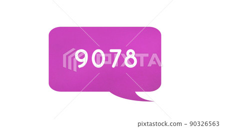 Numbers in chat box 4k - Stock Illustration [90326563] - PIXTA