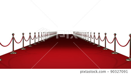 Long red carpet against white background - Stock Illustration [90327091 ...