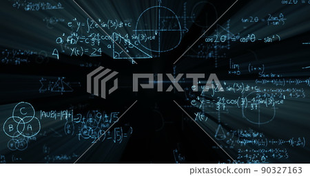 Math formulas on blackboard - Stock Illustration [90327163] - PIXTA