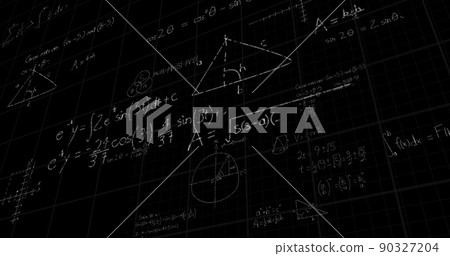 Math formulas on blackboard - Stock Illustration [90327204] - PIXTA