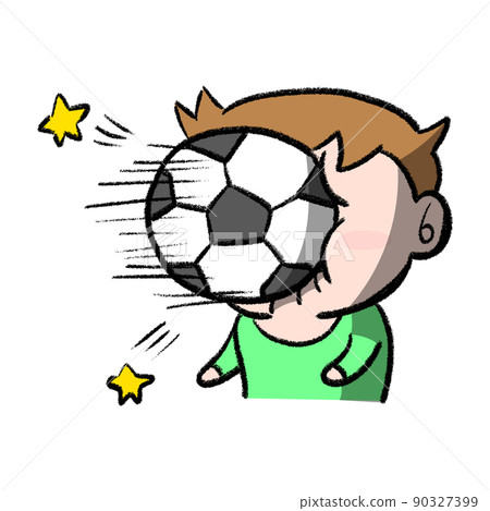 Boy with a direct hit on the face - Stock Illustration [90327399] - PIXTA