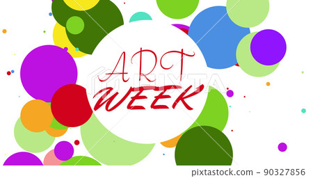 Image of art week and vivid colorful dots... - Stock Illustration ...