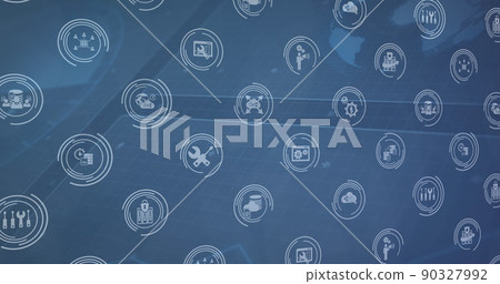 Digital image of digital icons in seamless... - Stock Illustration ...