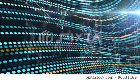 Image of connections over black background with... - Stock Illustration ...