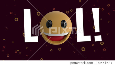 Image of lol text over spots on black background-插圖素材 [90331685] - PIXTA圖庫