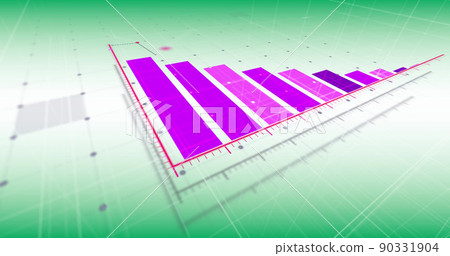 Image of financial data processing over green...-插圖素材 [90331904] - PIXTA圖庫