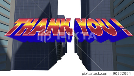 Image of thank you text in red and blue letters... - Stock Illustration ...