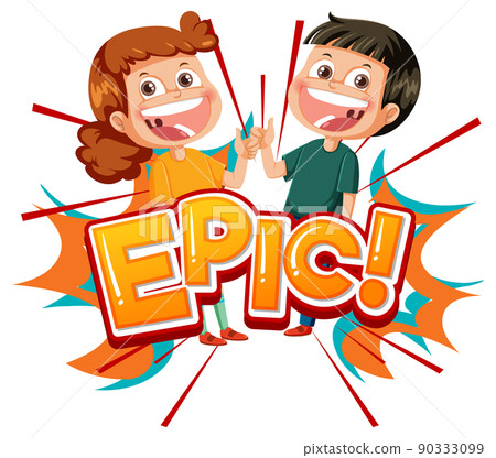 Playful cartoon character with word expression - Stock Illustration ...