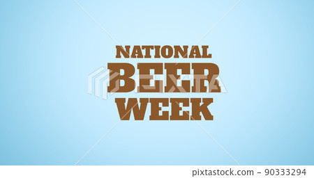 Image of national beer week text and multiple... - Stock Illustration ...