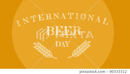 Image of international beer day text over... - Stock Illustration ...