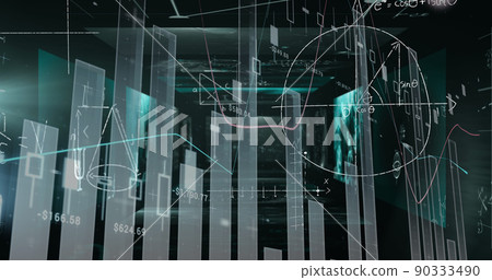 Image of data processing over black background - Stock Illustration ...