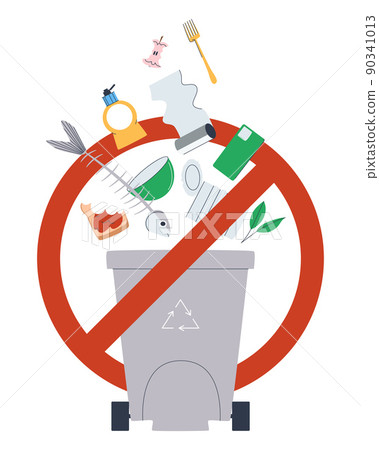 garbage, trash, vector - Stock Illustration [90341013] - PIXTA