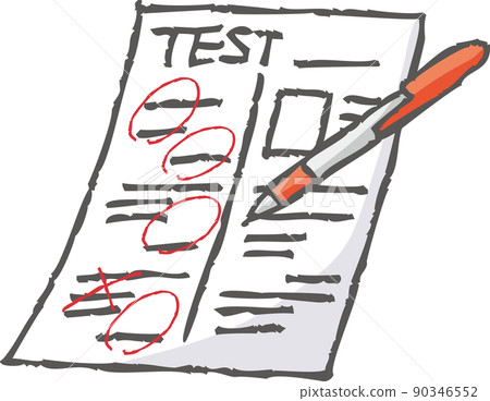 Answers to the test being graded - Stock Illustration [90346552] - PIXTA