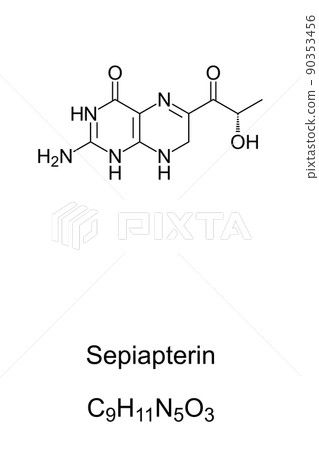 Sepiapterin, sepia ink color, chemical formula... - Stock Illustration ...