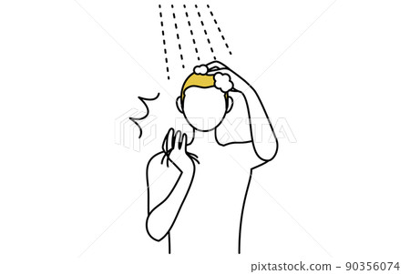 AGA Male pattern baldness surprised by hair... - Stock Illustration ...