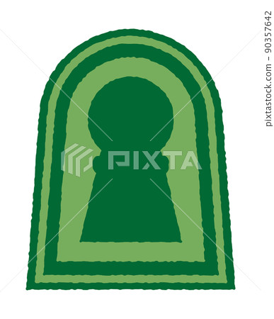 Keyhole-shaped keyhole - Stock Illustration [90357642] - PIXTA
