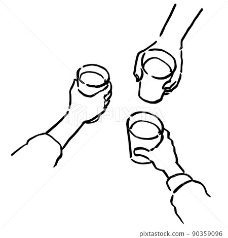Simple illustration toast line drawing - Stock Illustration [90359096 ...