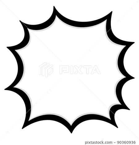 Simple thick jagged balloon - Stock Illustration [90360936] - PIXTA