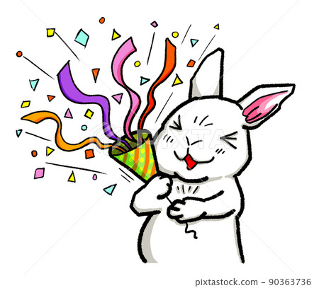 Rabbit to celebrate - Stock Illustration [90363736] - PIXTA