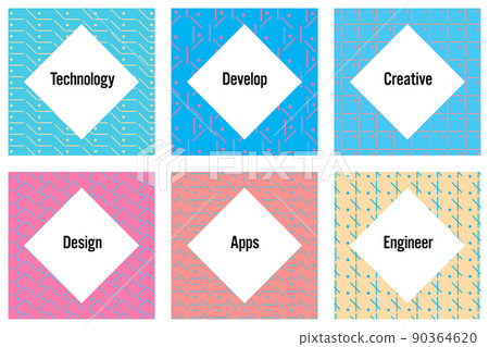Futuristic square frame vector illustration... - Stock Illustration ...