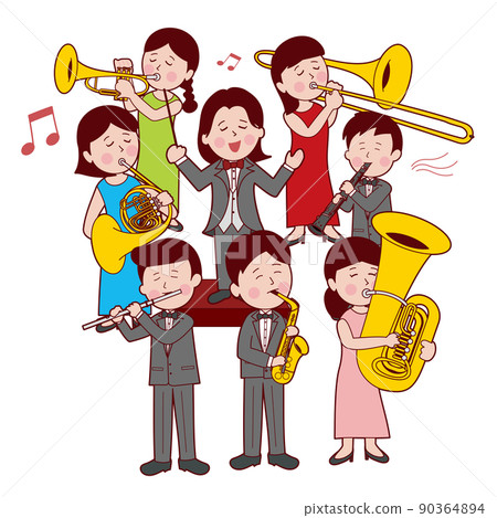 Brass band 002 - Stock Illustration [90364894] - PIXTA