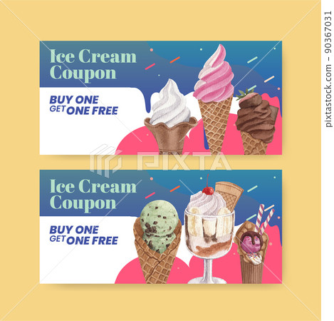 Ice Cream Voucher Template