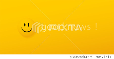 Good news with smiley. Positive information on... - Stock Illustration ...