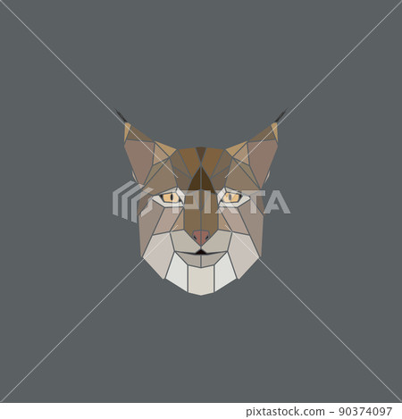 Vector abstract geometric head lynx - Stock Illustration [90374097] - PIXTA