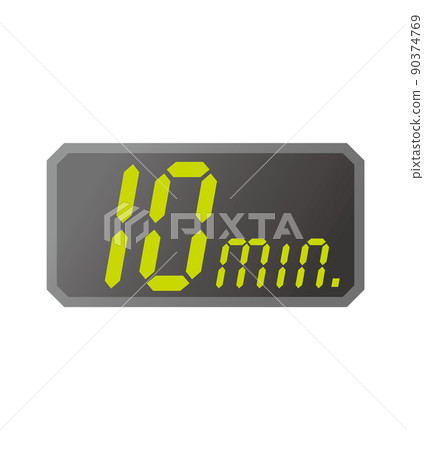 Simple digital 10 minute timer clock icon - Stock Illustration [90374769] - PIXTA