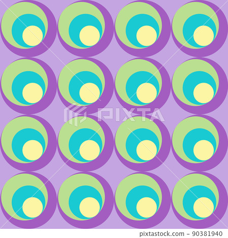 Retro seamless circle tile pattern, violet... - Stock Illustration ...
