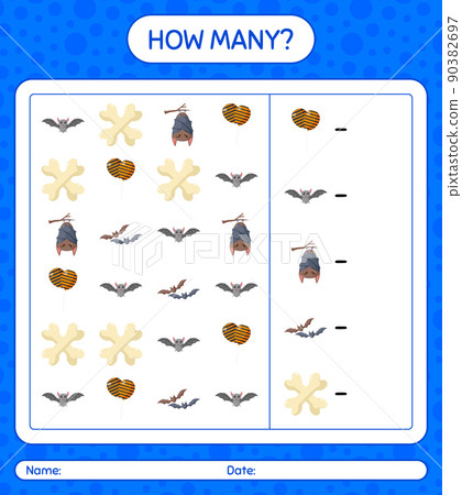 How many counting game with halloween icon.... - Stock Illustration ...