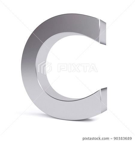 Metal letter C. Collection. 3d image - Stock Illustration [90383689 ...