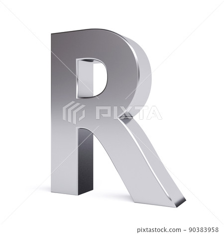 Metal letter R. Collection. 3d image - Stock Illustration [90383958 ...