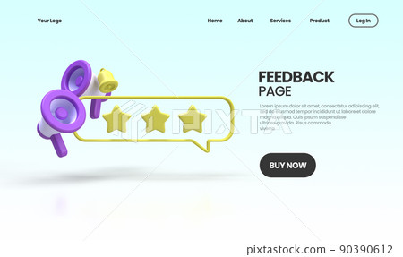 Feedback page concept illustration Landing page... - Stock Illustration ...