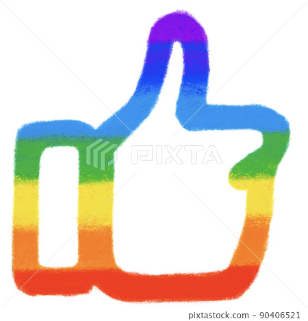 Like thumb up pride rainbow symbol LGBTQ... - Stock Illustration ...