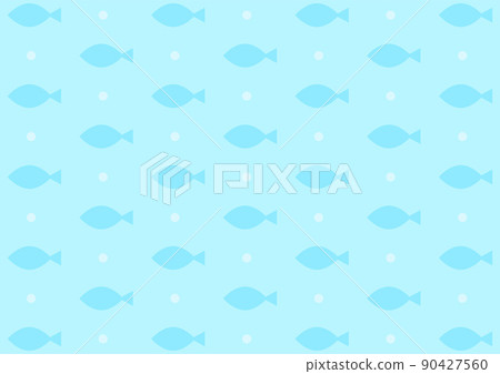 Background fish pattern light blue - Stock Illustration [90427560] - PIXTA