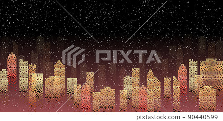 Building night sky star background - Stock Illustration [90440599] - PIXTA