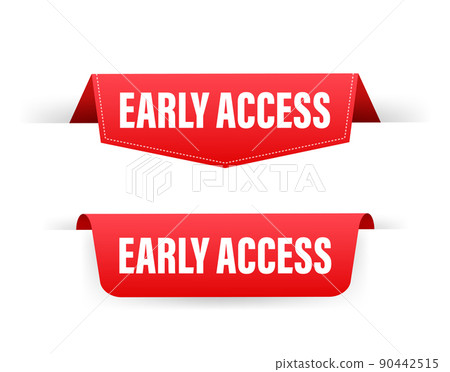 Vintage icon with red early access. Vector icon... - Stock Illustration ...