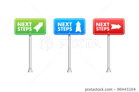 Next steps road sign illustration. Illustration... - Stock Illustration ...