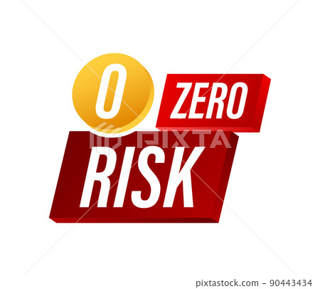 Zero risk in 3d style on white background. 3d... - Stock Illustration ...