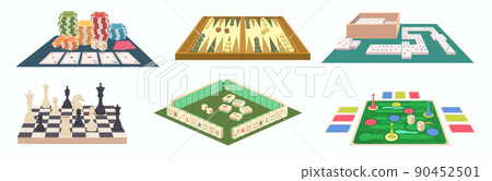Board games. Playful funny attractions for kids... - Stock Illustration ...