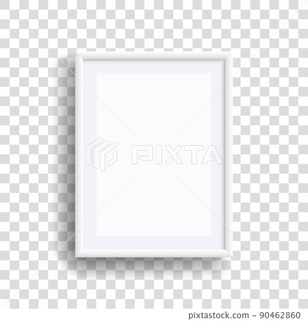 White blank frame, realistic vertical frame.... - Stock Illustration ...