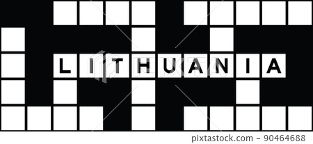 Alphabet letter in word lithuania on crossword... - Stock Illustration ...