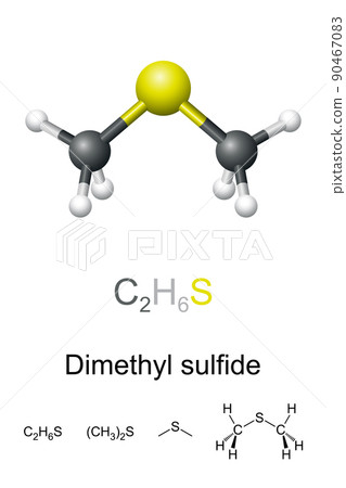 Dimethyl sulfide, DMS, chemical formula and...-插圖素材 [90467083] - PIXTA圖庫