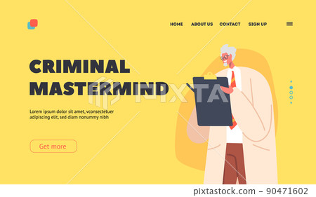 Criminal Mastermind Landing Page Template.... - Stock Illustration ...