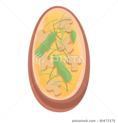 Mushroom bruschetta icon cartoon vector. Bread... - Stock Illustration ...