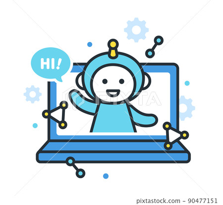 Chatbot AI that automatically responds. - Stock Illustration [90477151 ...