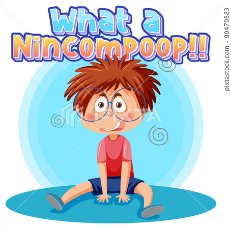 What a nincompoop word text with cartoon character - Stock Illustration ...
