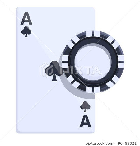 Black play card icon cartoon vector. Casino... - Stock Illustration ...
