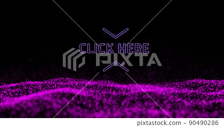 Image of click here glowing purple text over... - Stock Illustration ...